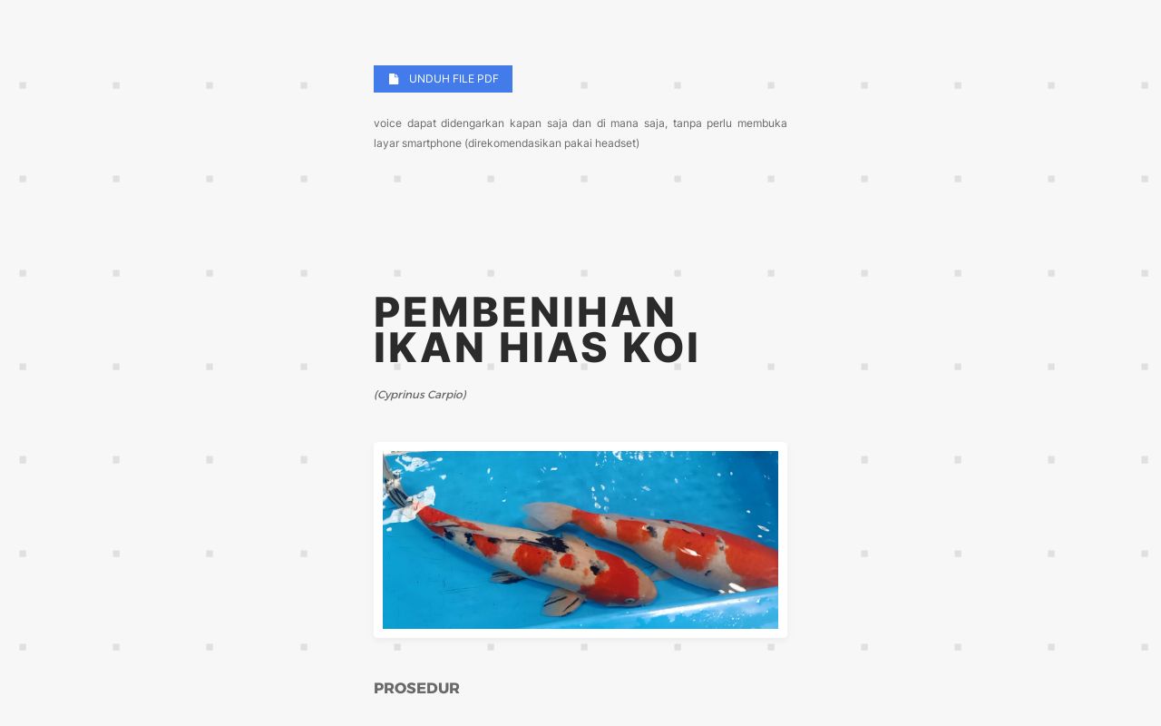 Pembenihan Ikan Hias Koi